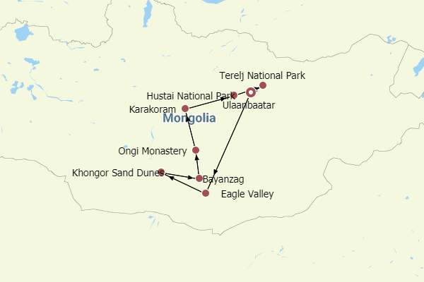 10 Days Mongolia Tour to Terelj National Park, Karakorum